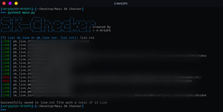 GitHub - MrG3P5/Sk-Checker: Mass Tool for checking sk live or die